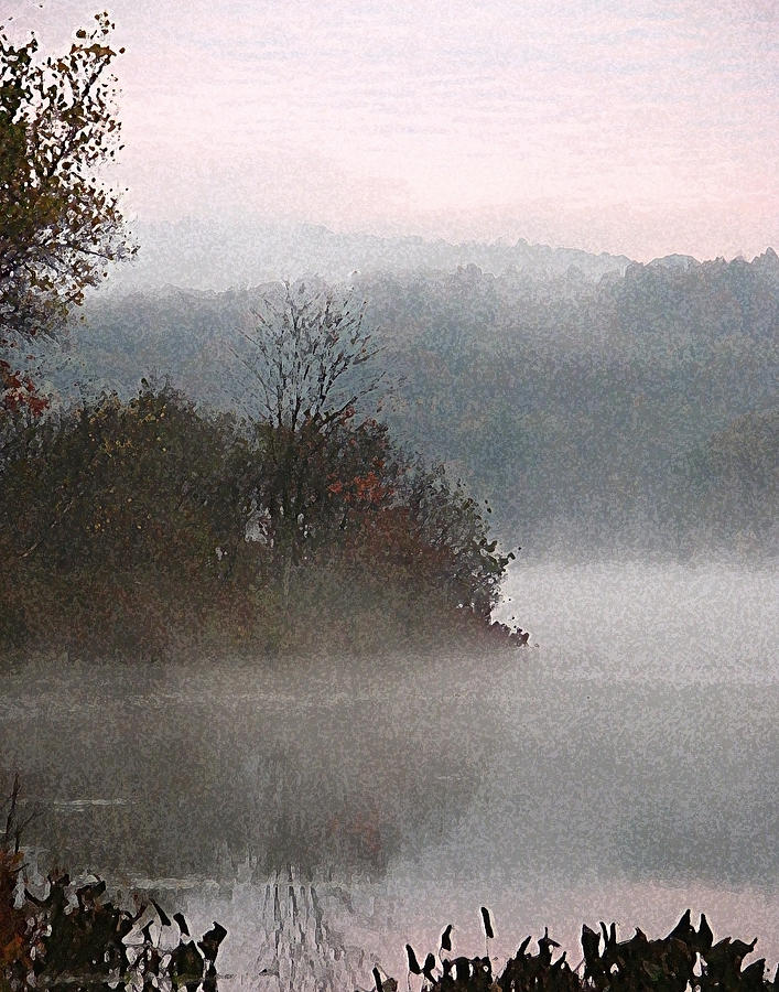 Misty Lake Photograph by Michael Vinyard - Fine Art America