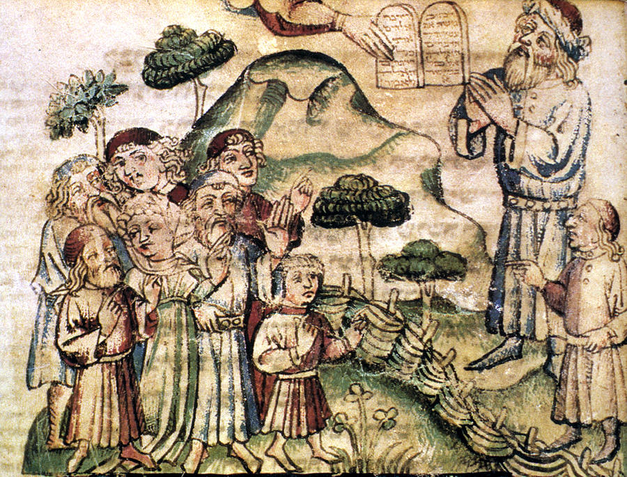 Moses Receiving Tablets Painting by Granger - Pixels