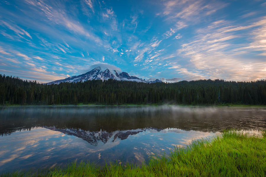 Mount Rainier Reflection Photograph by Mike Walker - Fine Art America