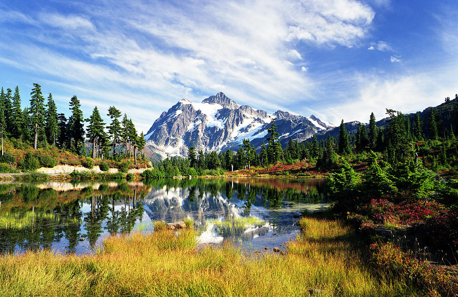 Mount Shuksan in Autumn Photograph by King Wu - Fine Art America