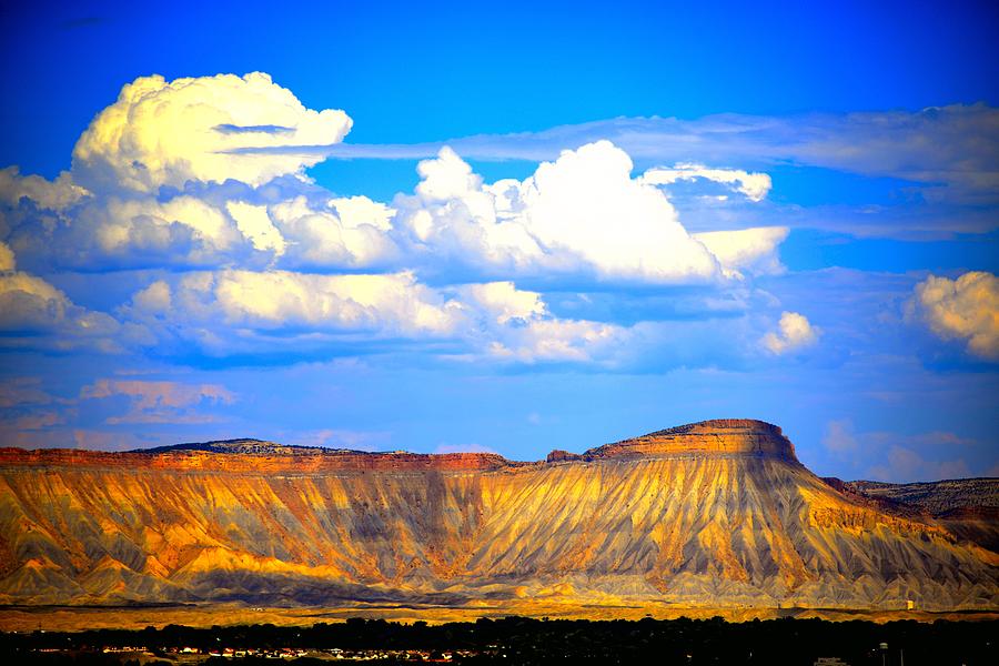 Mt Garfield cloud float Photograph by Gerald Blaine - Fine Art America