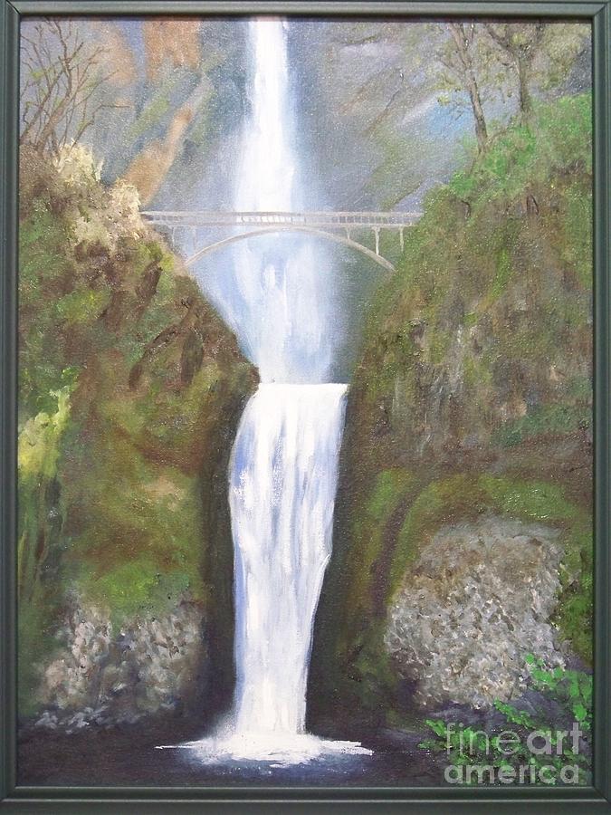 Multnomah Falls - Oregon Cascades Painting by Gary McMann - Fine Art ...