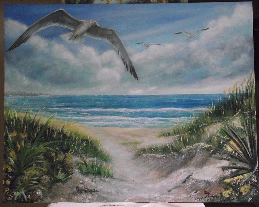Myrtle Beach Sea Gull Painting by Paul Danforth - Fine Art America