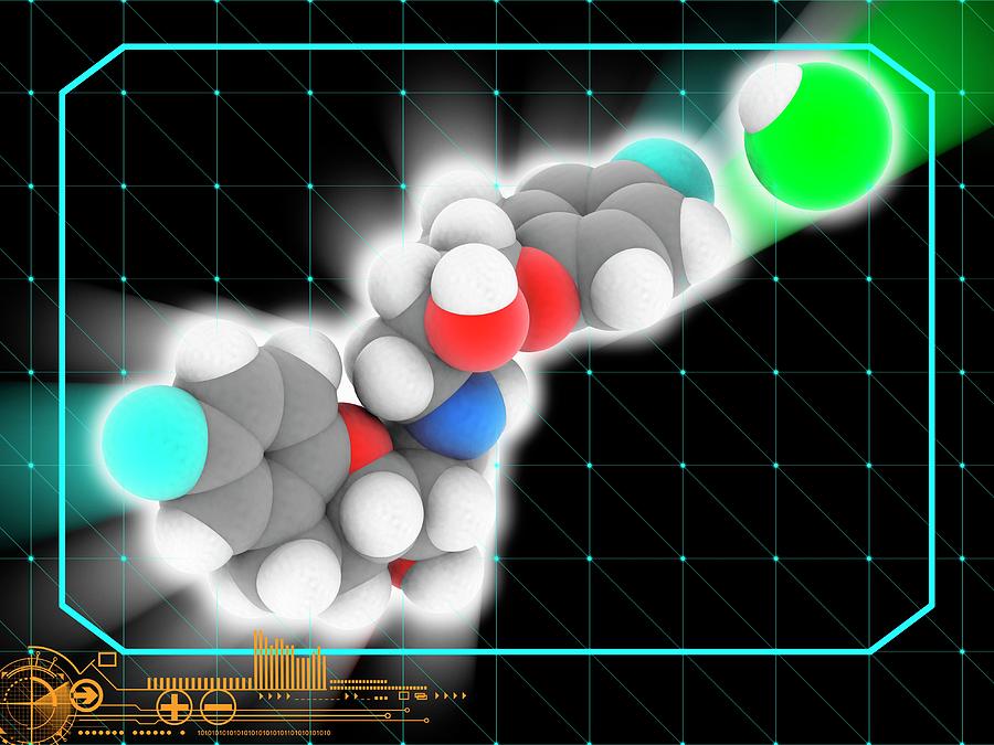 Nebivolol Hydrochloride Drug Molecule Photograph by Nebivolol ...