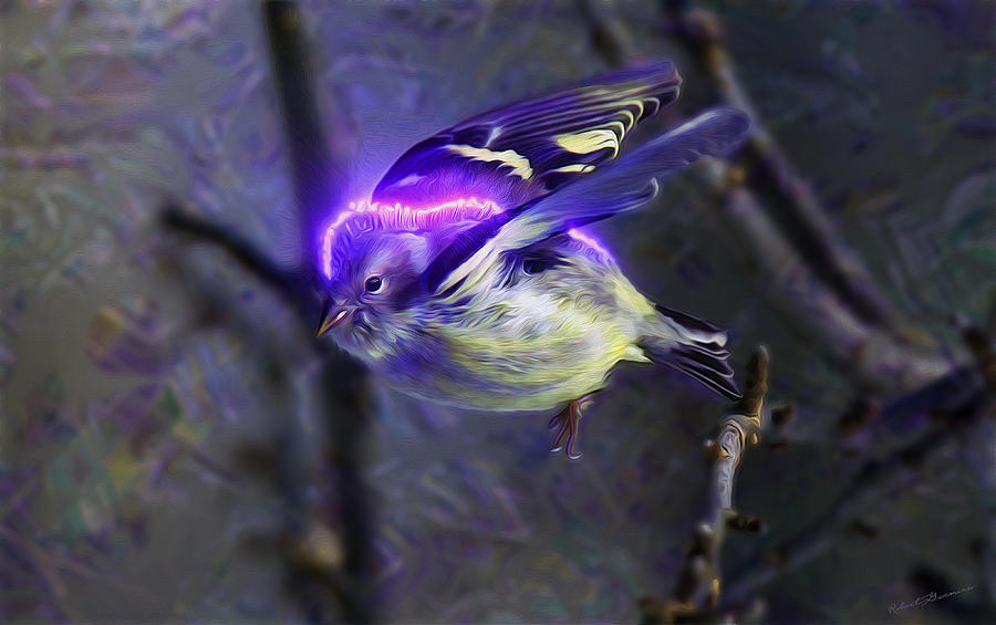 Neon Finch Digital Art by Harmonic Imagery - Fine Art America