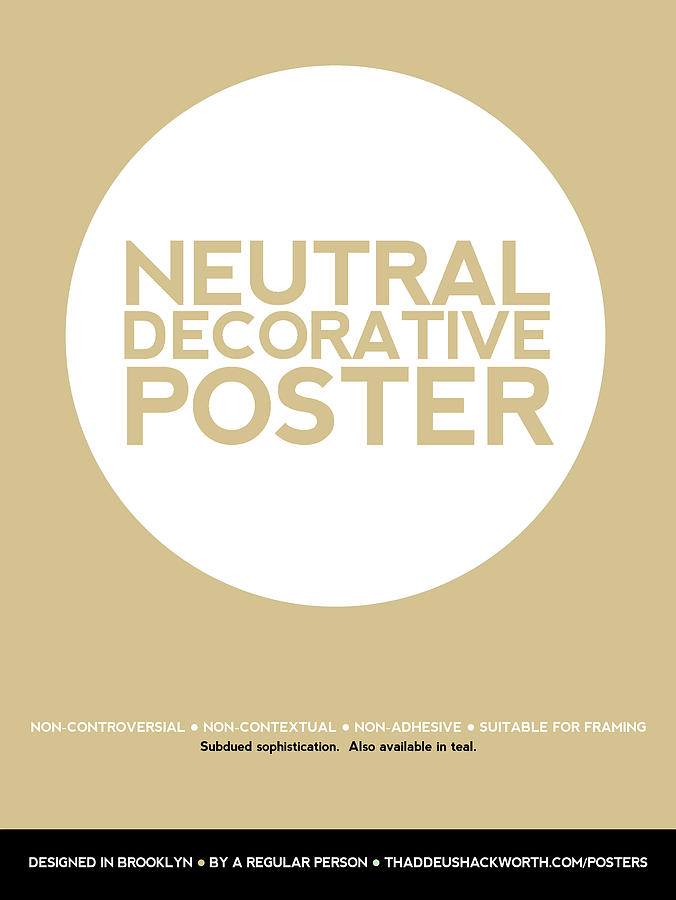 Neutral Decorative Poster Beige Digital Art by Thaddeus Hackworth ...