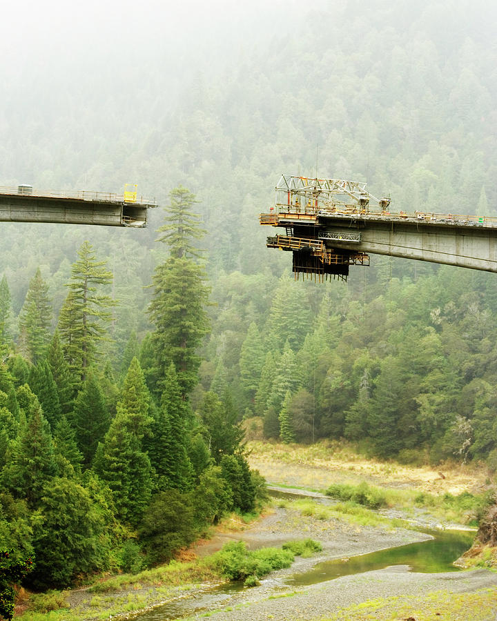 New Bridge Construction High Photograph by Ron Koeberer