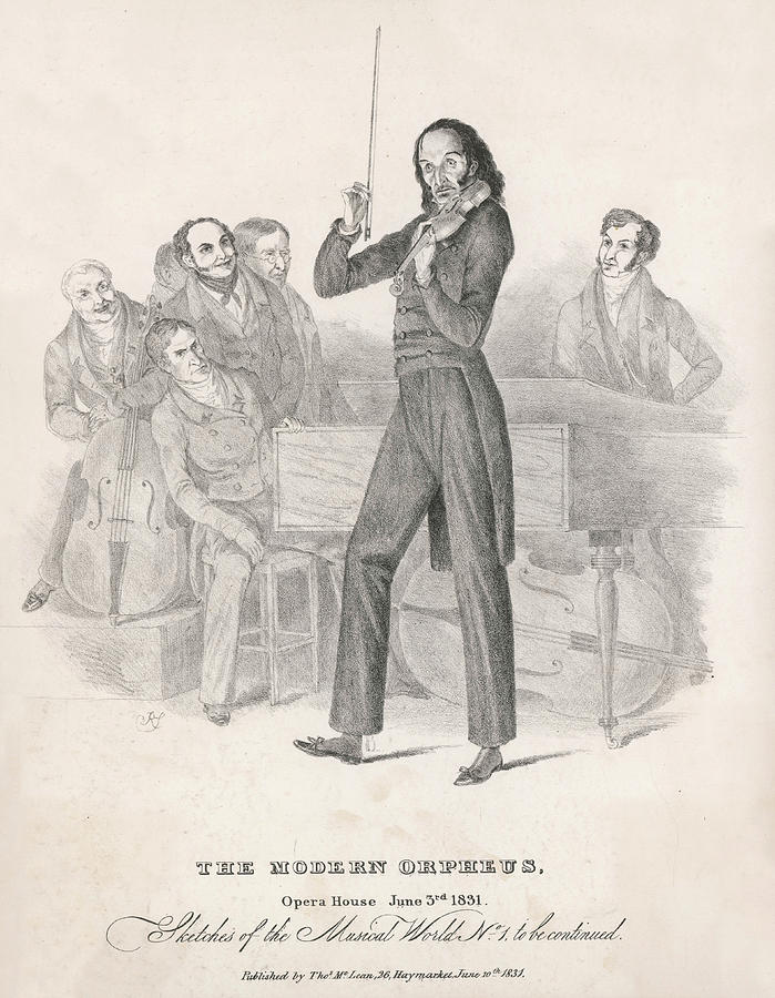 Niccolo Paganini Italian Musician Drawing by Mary Evans Picture Library