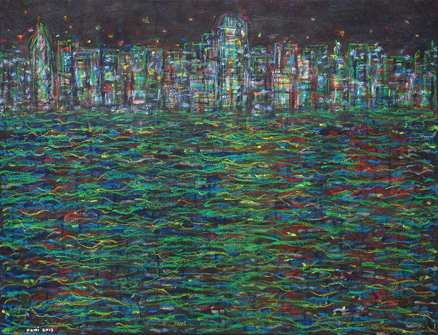 Night Beach Painting by Yemi Kim - Fine Art America