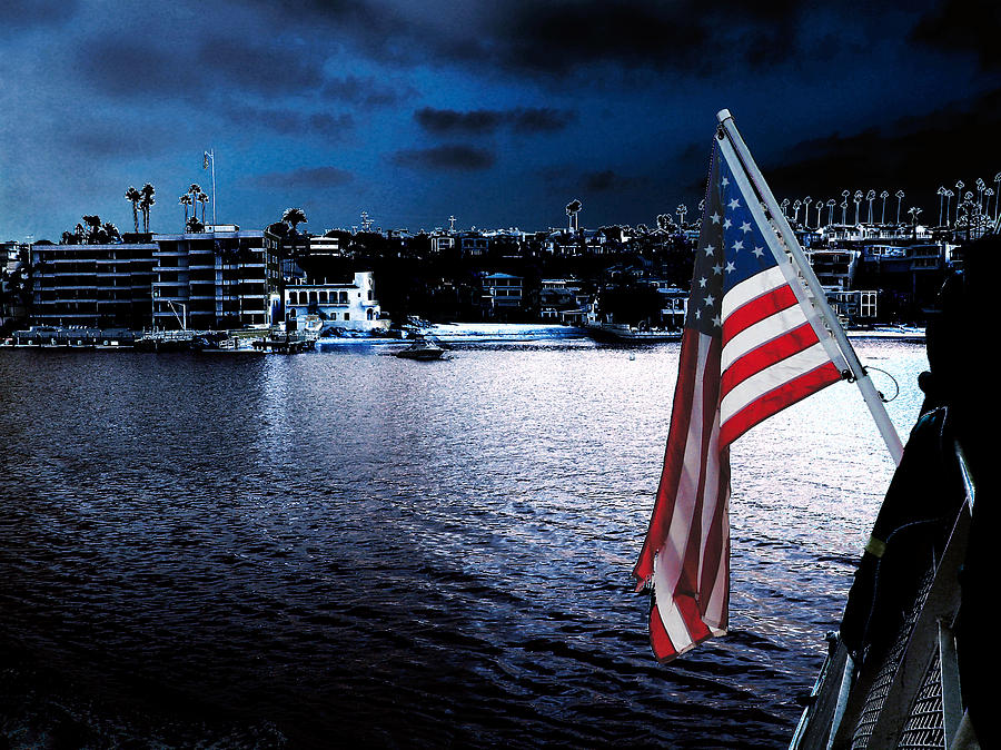 Night Flag Digital Art by David Murphy - Fine Art America