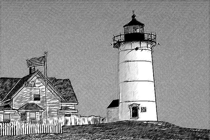 Nobska Drawing by Greg Lindberg - Fine Art America