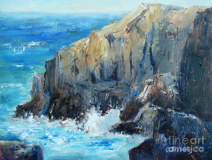 Ocean Cliffs Painting by Carolyn Jarvis - Fine Art America