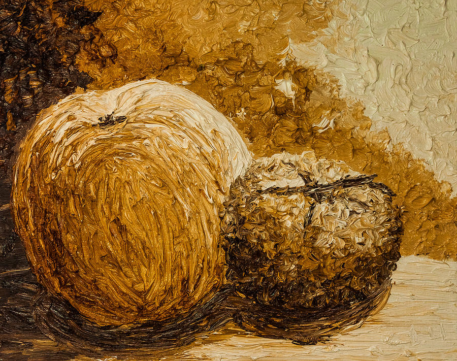 Ocre fruit Painting by Sunny Luy - Fine Art America