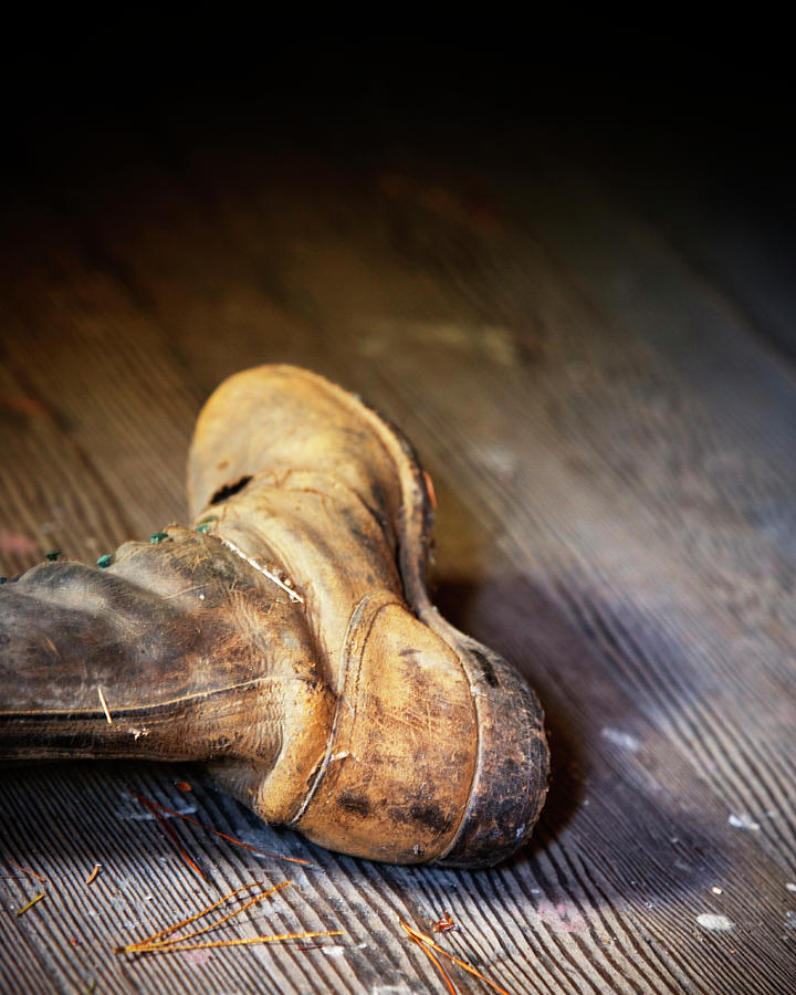 Old Leather Boot Photograph by Ron Koeberer - Pixels