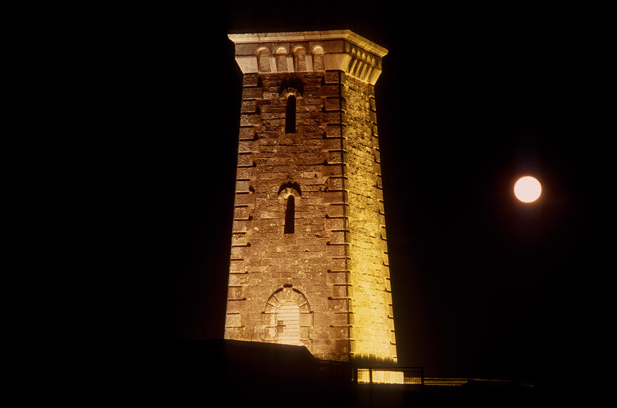 Old tower and moonlight Photograph by Patrick Kessler - Pixels