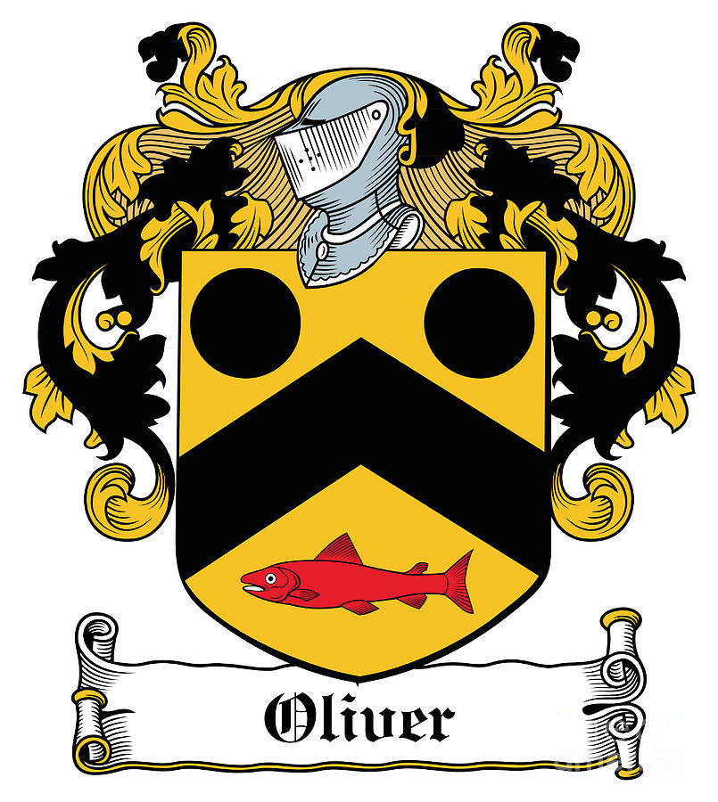 Oliver Coat of Arms Limerick Ireland Digital Art by Heraldry - Fine Art ...