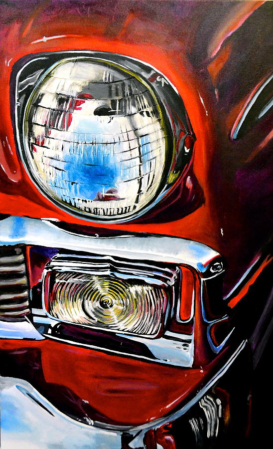 One Headlight Painting by Celina Frisson - Fine Art America