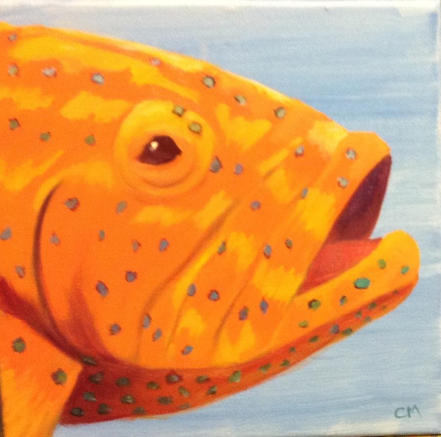 Orange grouper Painting by Claudia Moriarty - Fine Art America