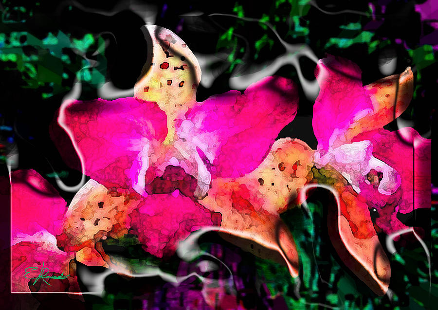 Orchids Painting by Edwin Rosado - Fine Art America