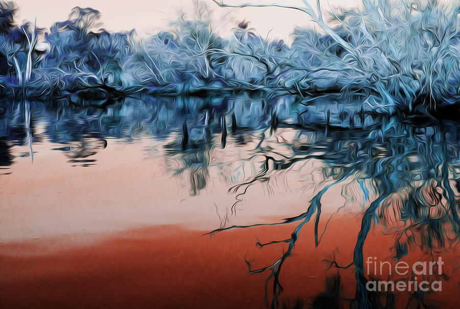 Painted River Reflections Digital Art by Phill Petrovic | Fine Art America