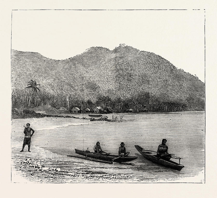 Pango Harbour, Samoan Islands Drawing by Samoan School - Fine Art America