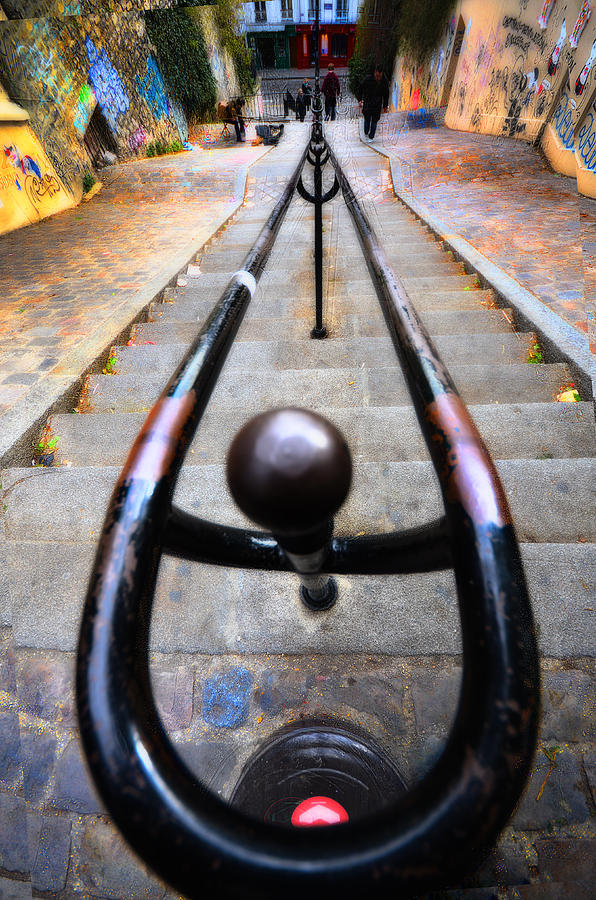 Paris Stairs in Montmartre Photograph by Lynn Langmade | Fine Art America