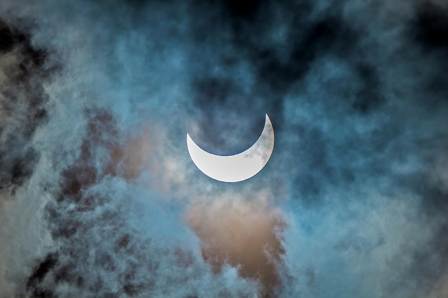 Partial Solar Eclipse In Cloud 1 Oct Photograph by Alan Dyer
