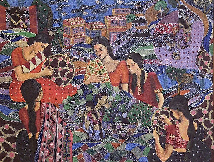 Patch Work Painting by Kajori Ghoshal - Fine Art America
