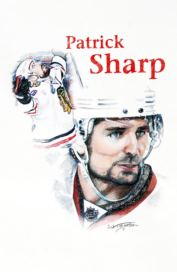 Patrick Sharp - The Cup Run Drawing by Jerry Tibstra - Pixels
