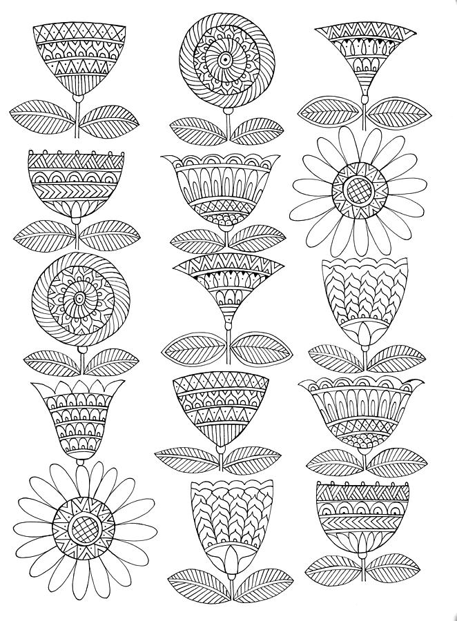 Pattern 5 Drawing by MGL Meiklejohn Graphics Licensing - Pixels