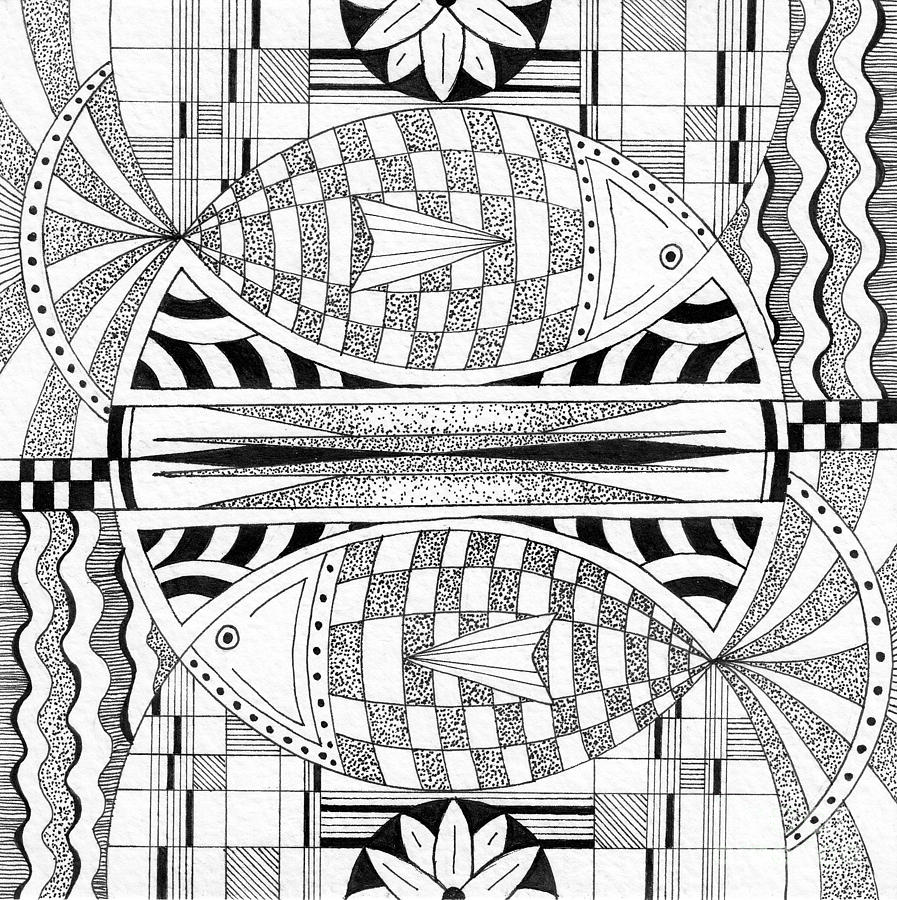Patterned Tile 4 Drawing by Stacy Klawunn - Fine Art America