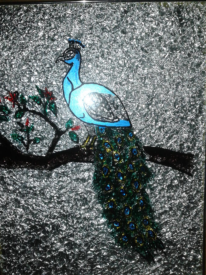 Peacock Glass Art by Bindu Thomas - Fine Art America