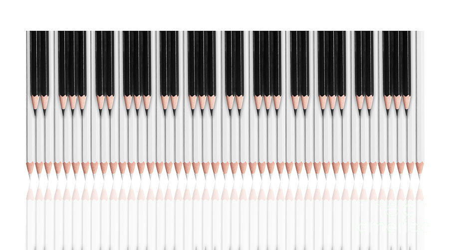 Pencil Keyboard Digital Art by Kitty Bitty - Fine Art America