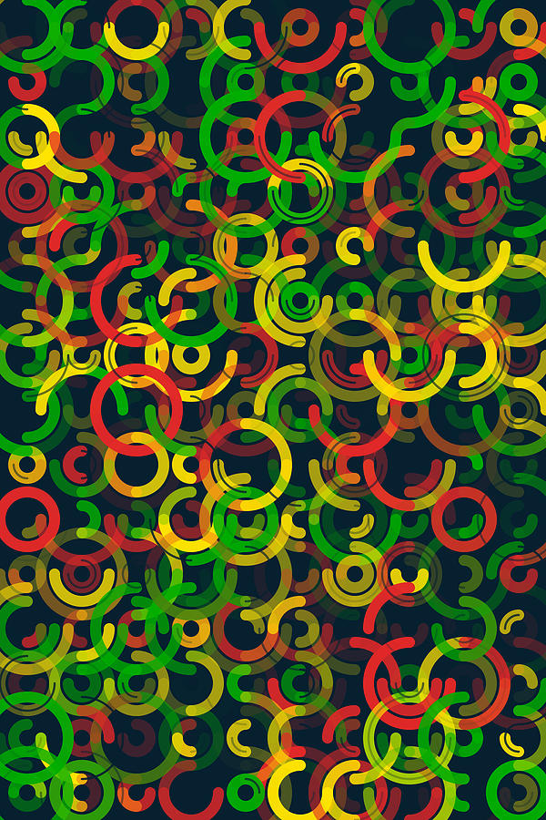 Pepper Geometric Circle Segment Pattern Digital Art by Frank Ramspott ...