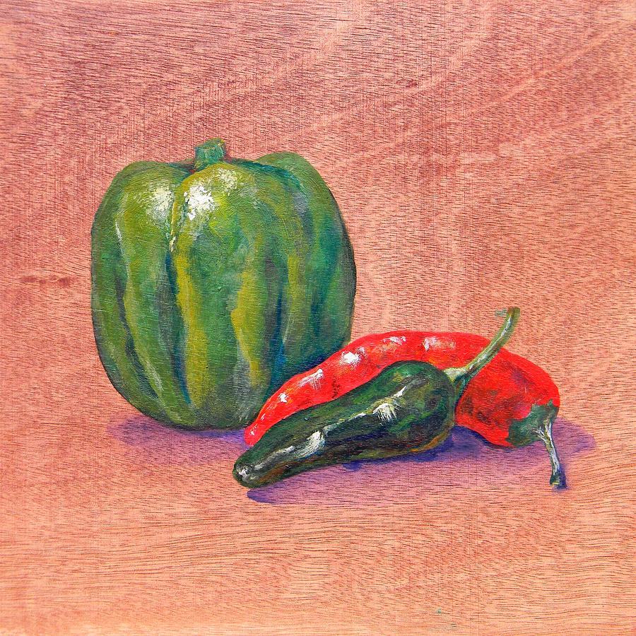 Peppers Painting by Judy Bruning - Fine Art America