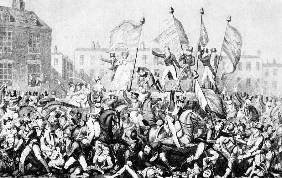 Peterloo Massacre, 1819 Painting by Granger