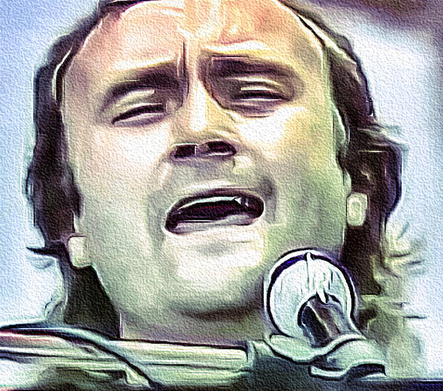 Phil Collins Digital Art by Yury Malkov - Pixels