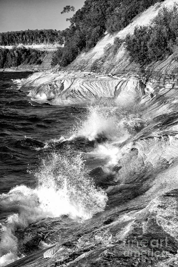 Pictured Rocks BW Photograph by Timothy Hacker - Fine Art America