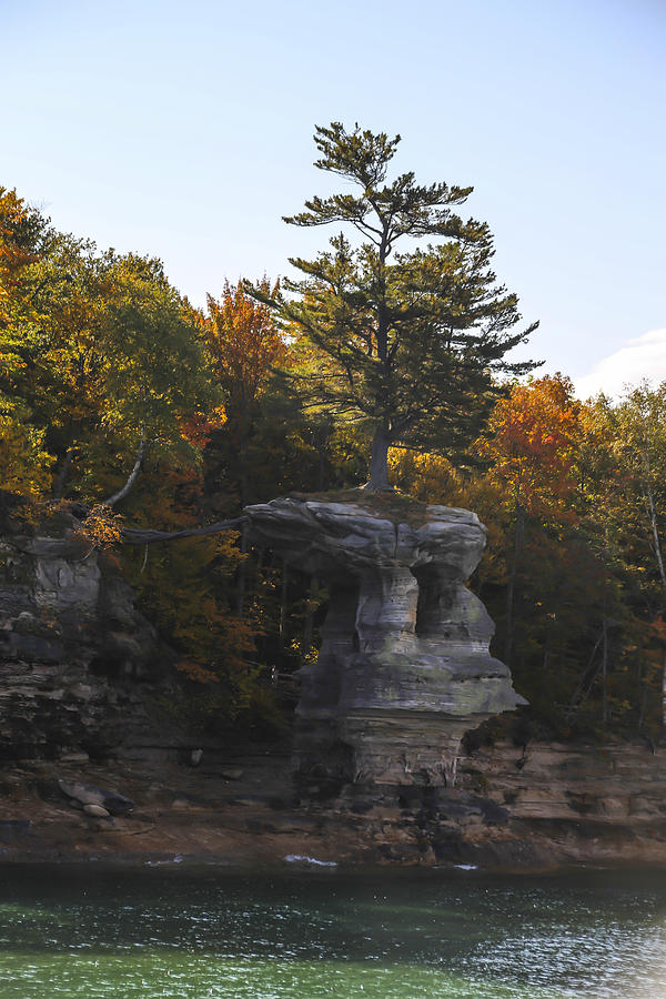 Pictured rocks lone sentry Photograph by Joseph Coots