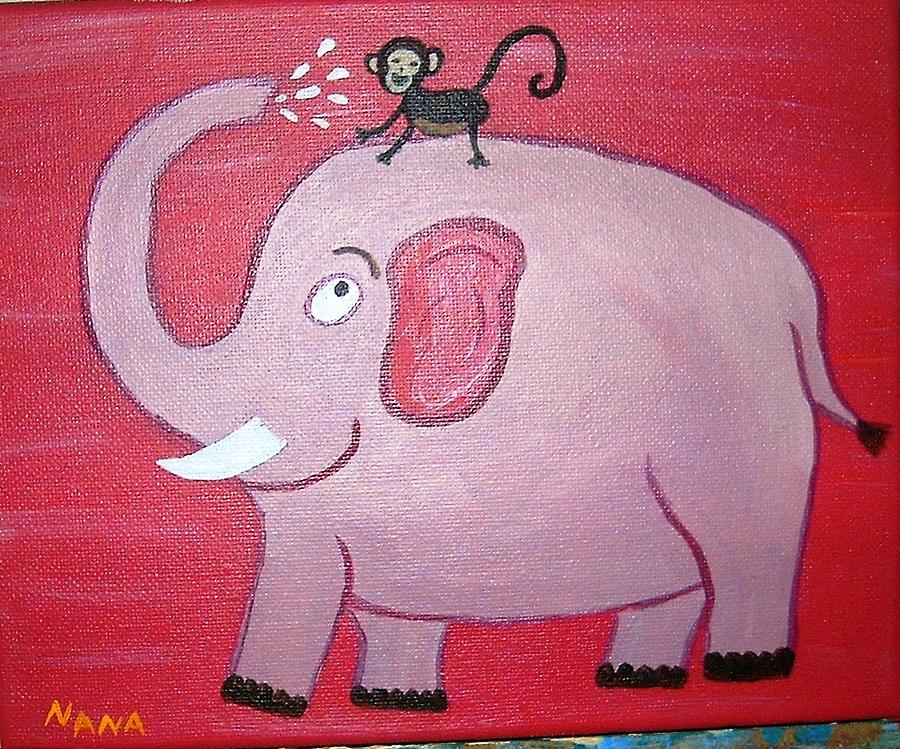 Pink elephant Painting by Lynda NuernbergSmith - Pixels