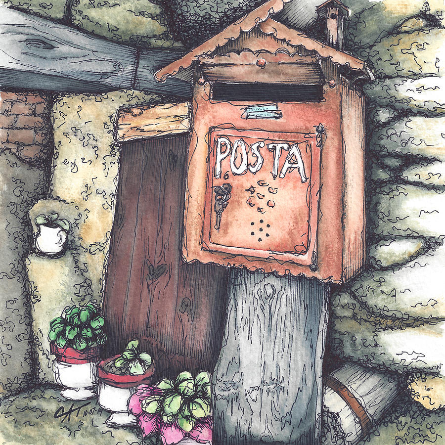 Posta Drawing by Karina Rumland | Fine Art America