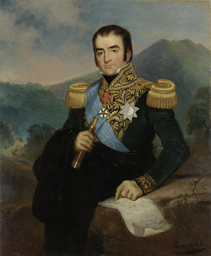 Posthumous Portrait Of Herman Willem Daendels Drawing By Litz