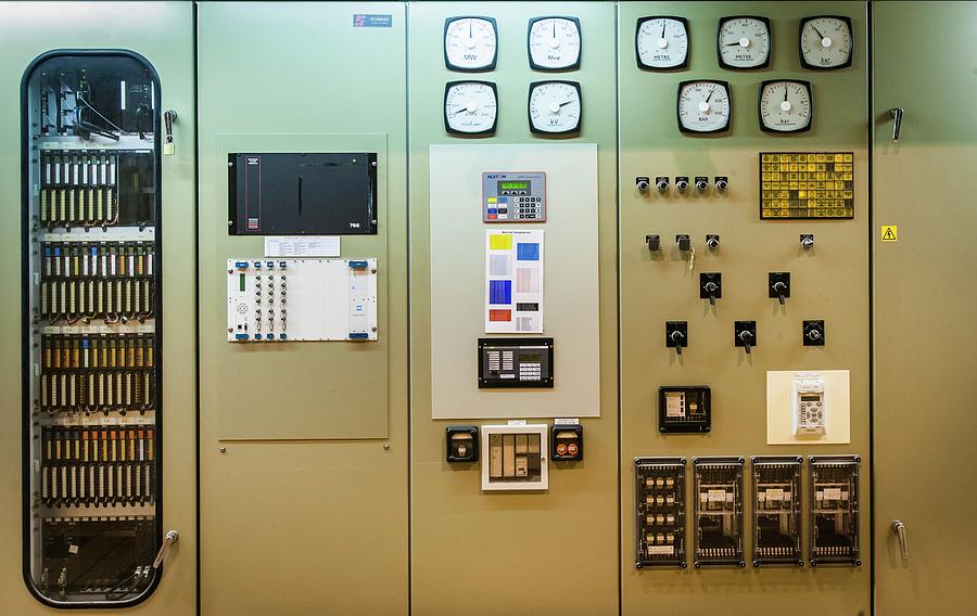 Power Station Control Panel by Science Photo Library
