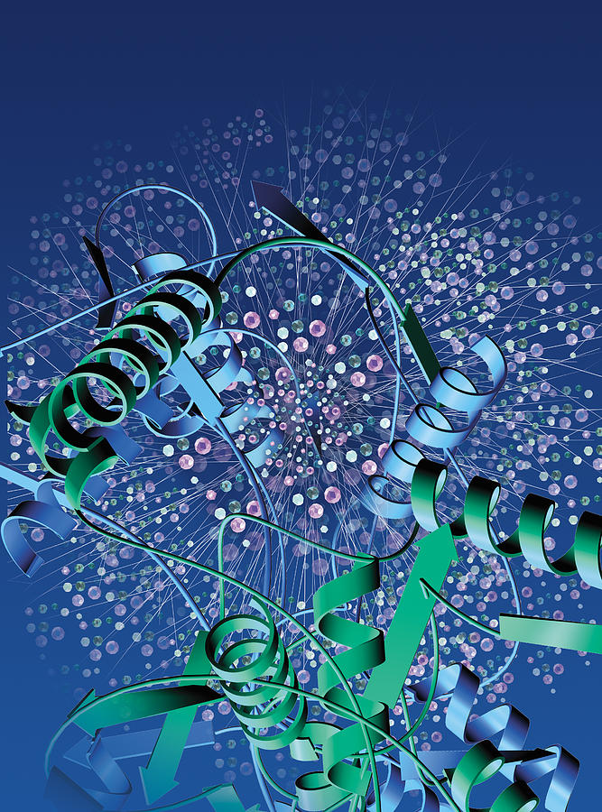 Protein structure Painting by Epstudio Design - Pixels