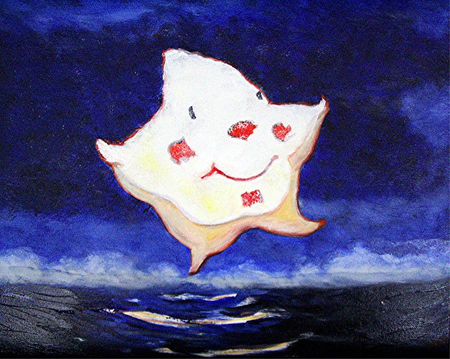 Puffy Cloud Star Painting by Wayne Vincent - Fine Art America