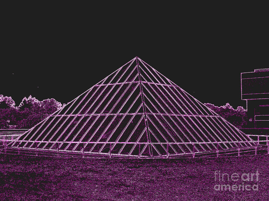 Pyramid In Purple Neon Photograph by Kelly Awad - Fine Art America