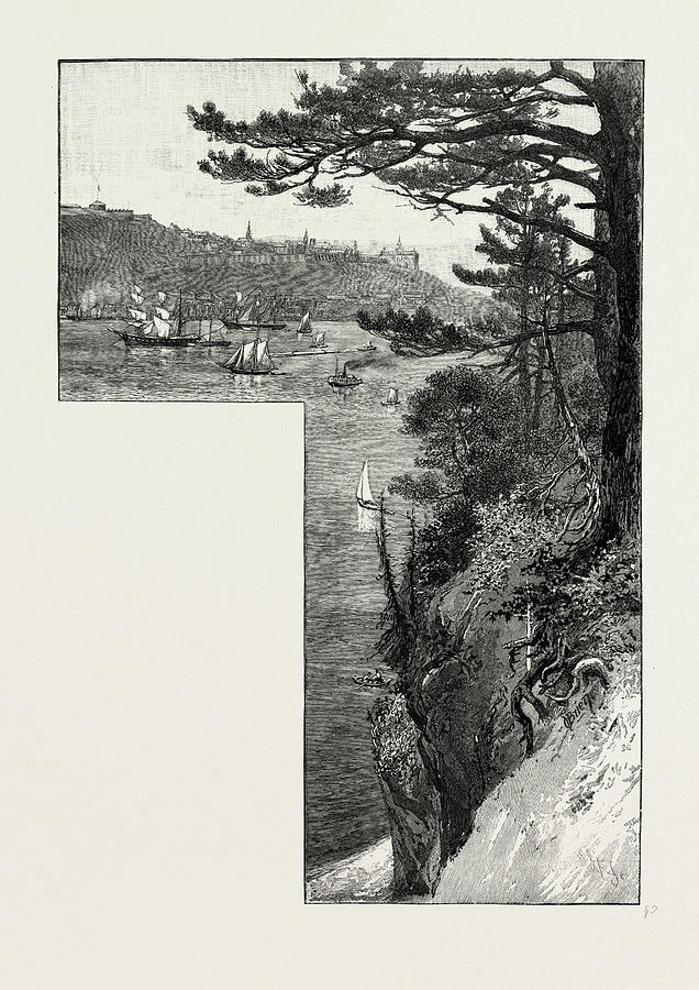 Quebec From Point Lvis, Canada Drawing by Canadian School | Fine Art ...