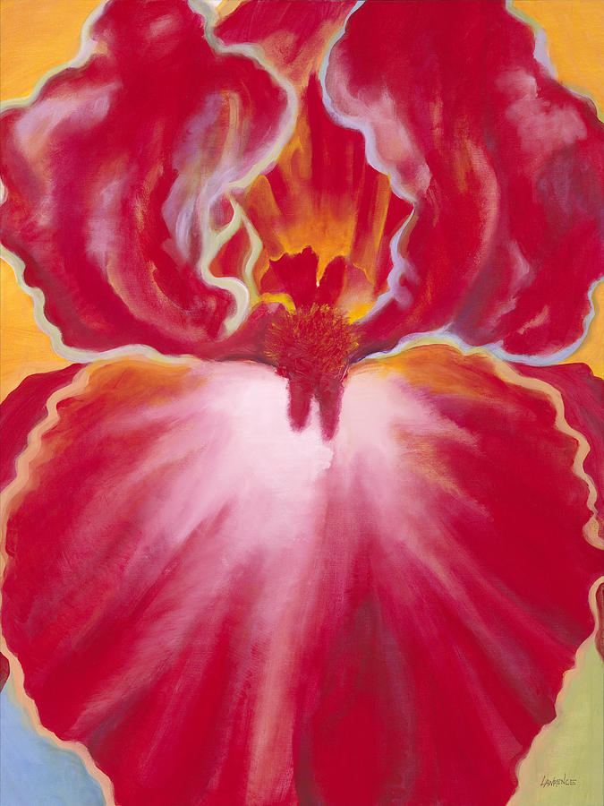 Queen Red Iris Painting by Jerome Lawrence - Fine Art America