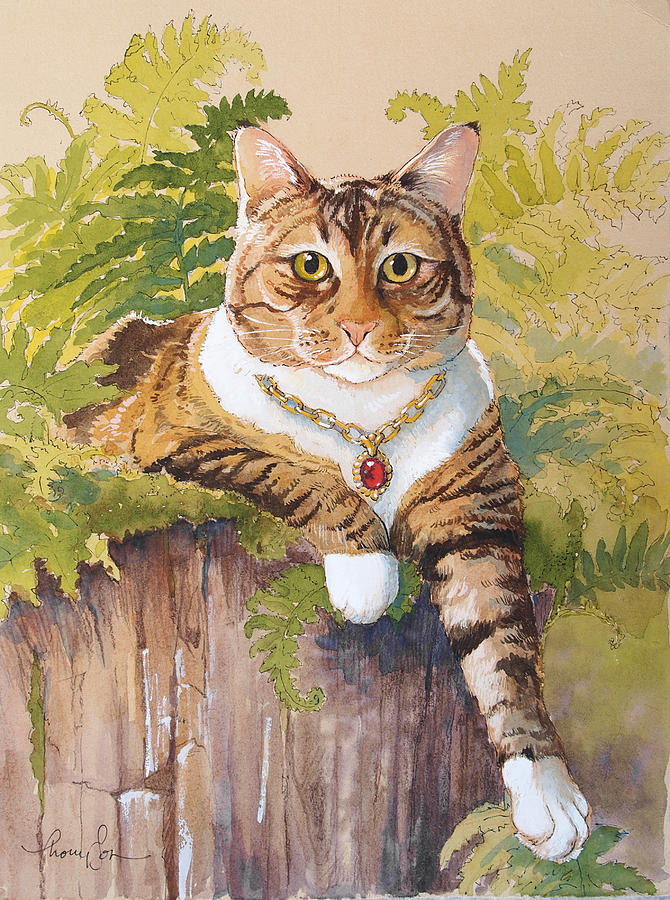 Queen Ruby Cat Painting by Tracie Thompson - Fine Art America