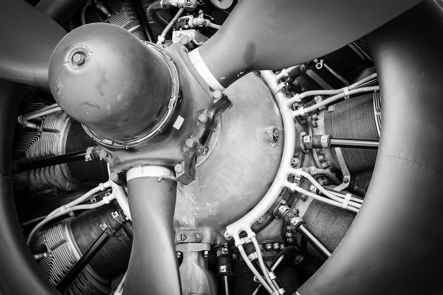 Radial Engine and Propeller Photograph by Peter Handy